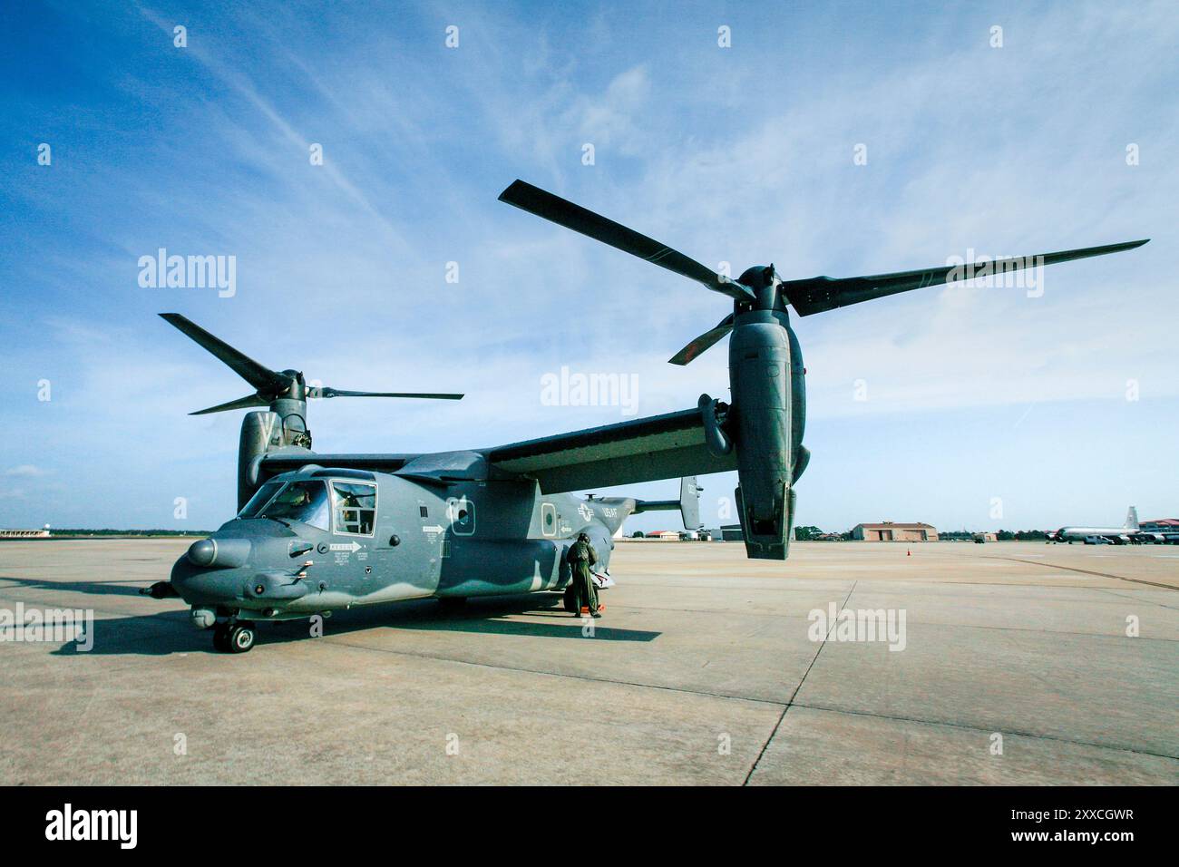 The US Air Force CV-22 Osprey aircraft at MacDill Air Force Base in ...