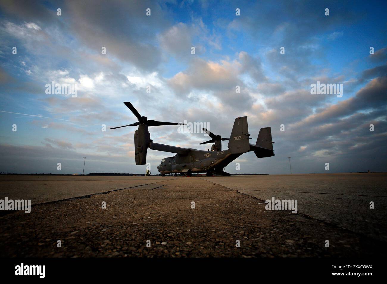 The US Air Force CV-22 Osprey aircraft at MacDill Air Force Base in ...