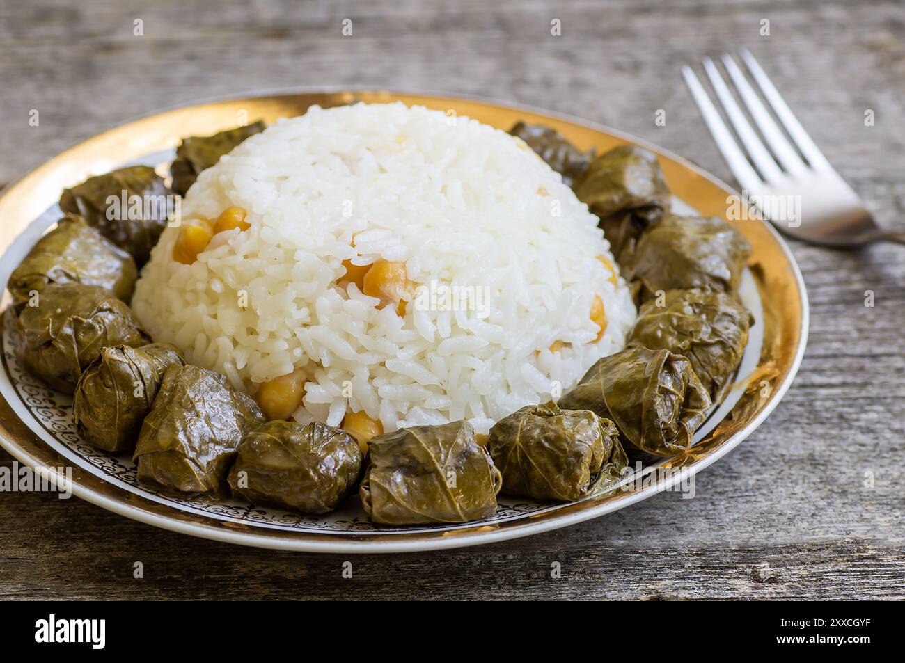 Stuffed meat, grape boiled leaves, traditional turkish food, sarma ...