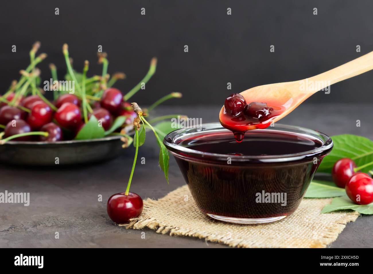 Fresh cherry jam jelly hi-res stock photography and images - Alamy