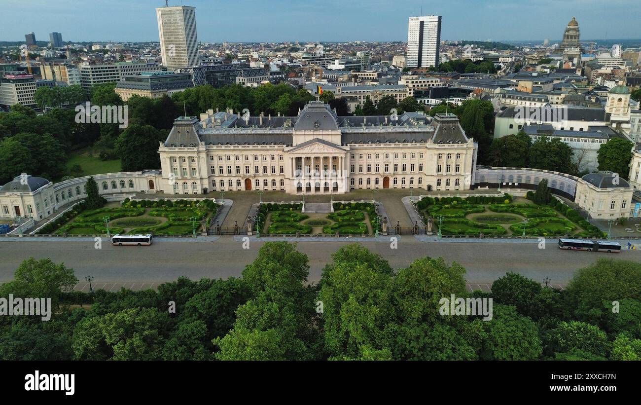 drone photo Brussels Palace Belgium europe Stock Photo - Alamy