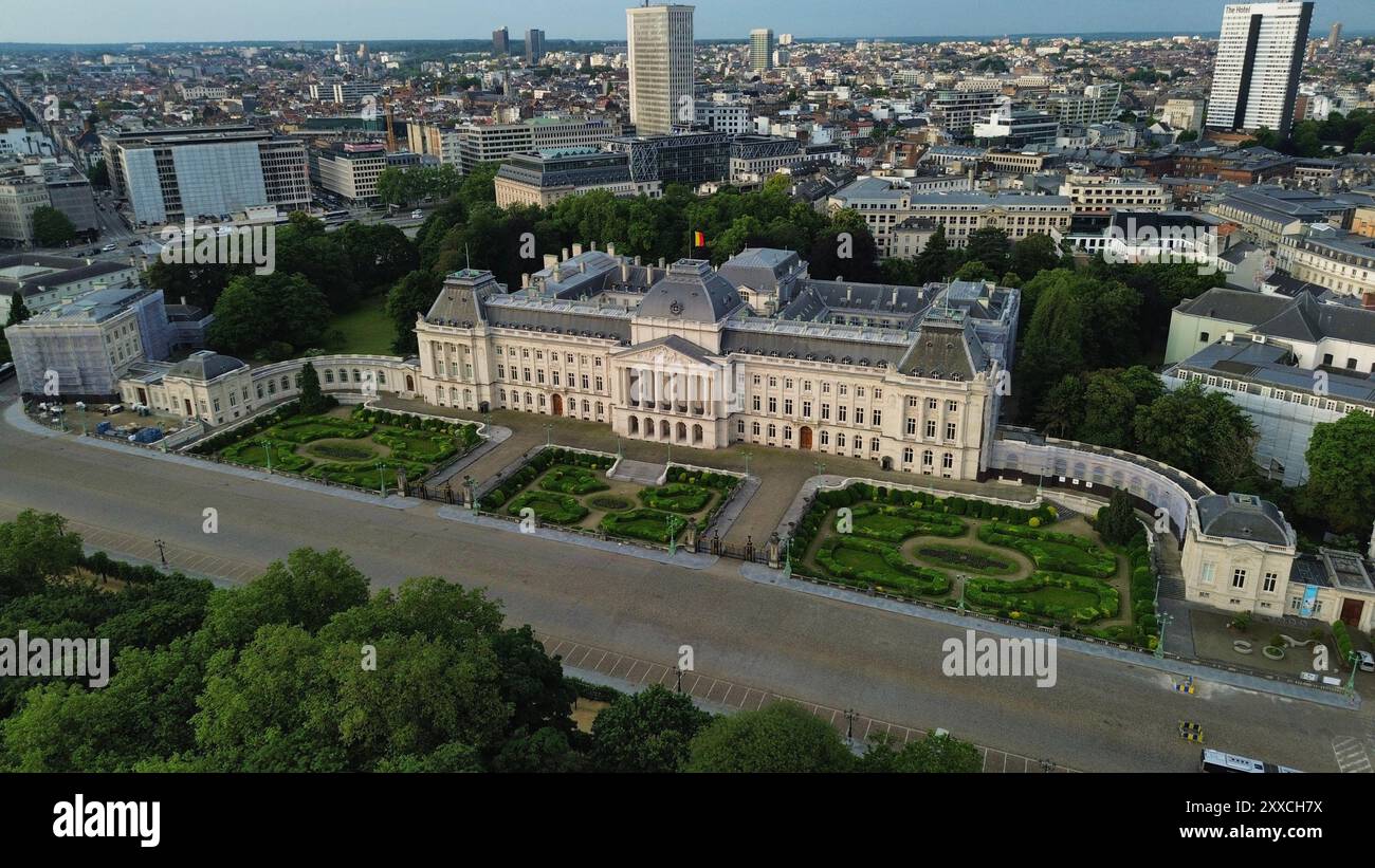 drone photo Brussels Palace Belgium europe Stock Photo - Alamy
