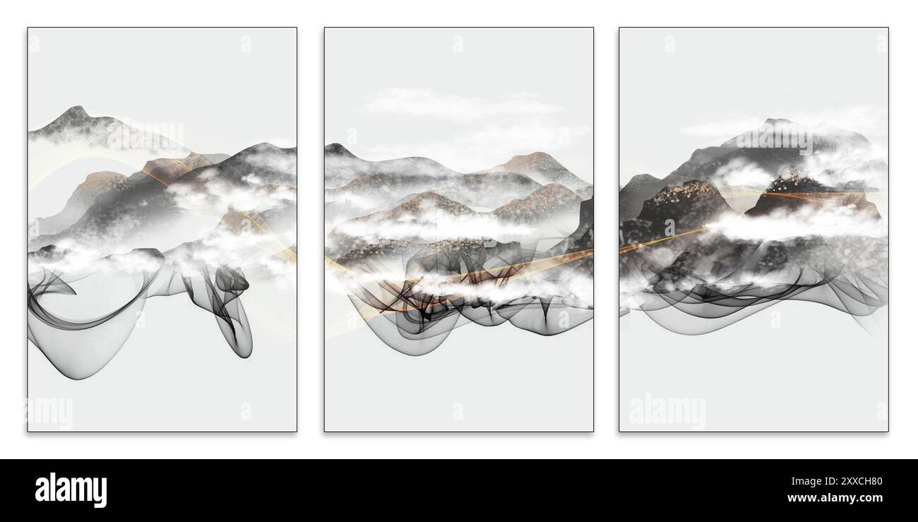 Abstract contemporary landscape posters Cut Out Stock Images & Pictures ...