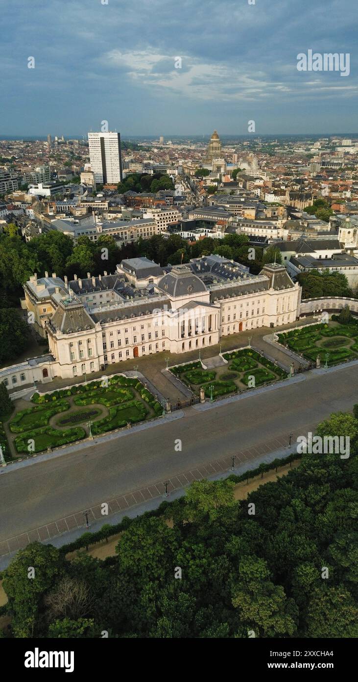 drone photo Brussels Palace Belgium europe Stock Photo - Alamy