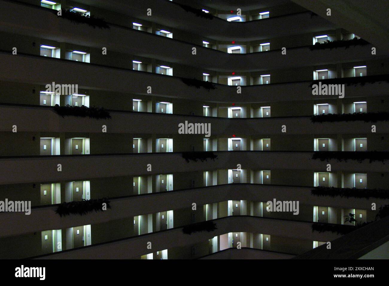 The atrium inside Hotel Sheraton Stock Photo - Alamy