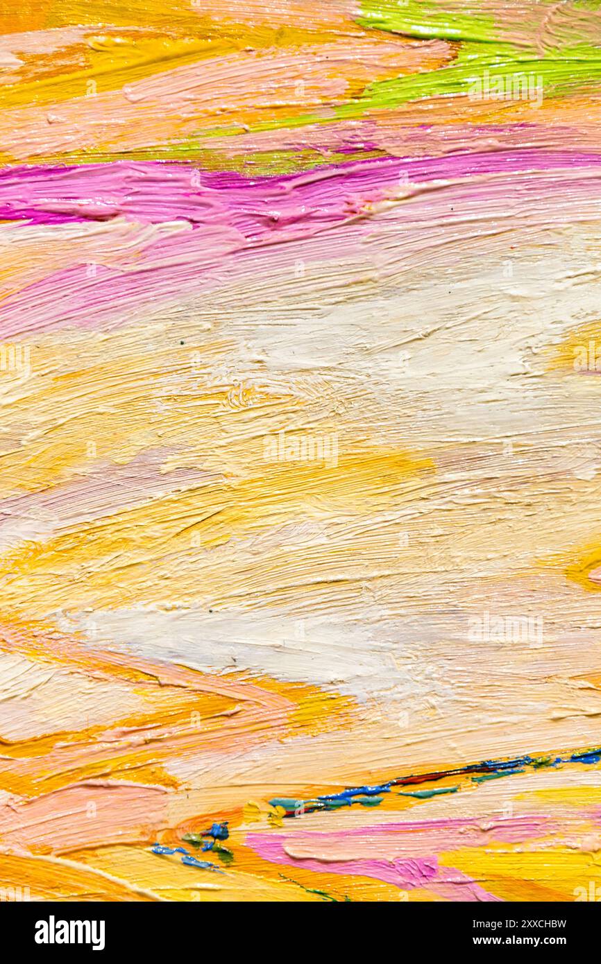 Painted canvas fragment, abstract art painting detail texture ...