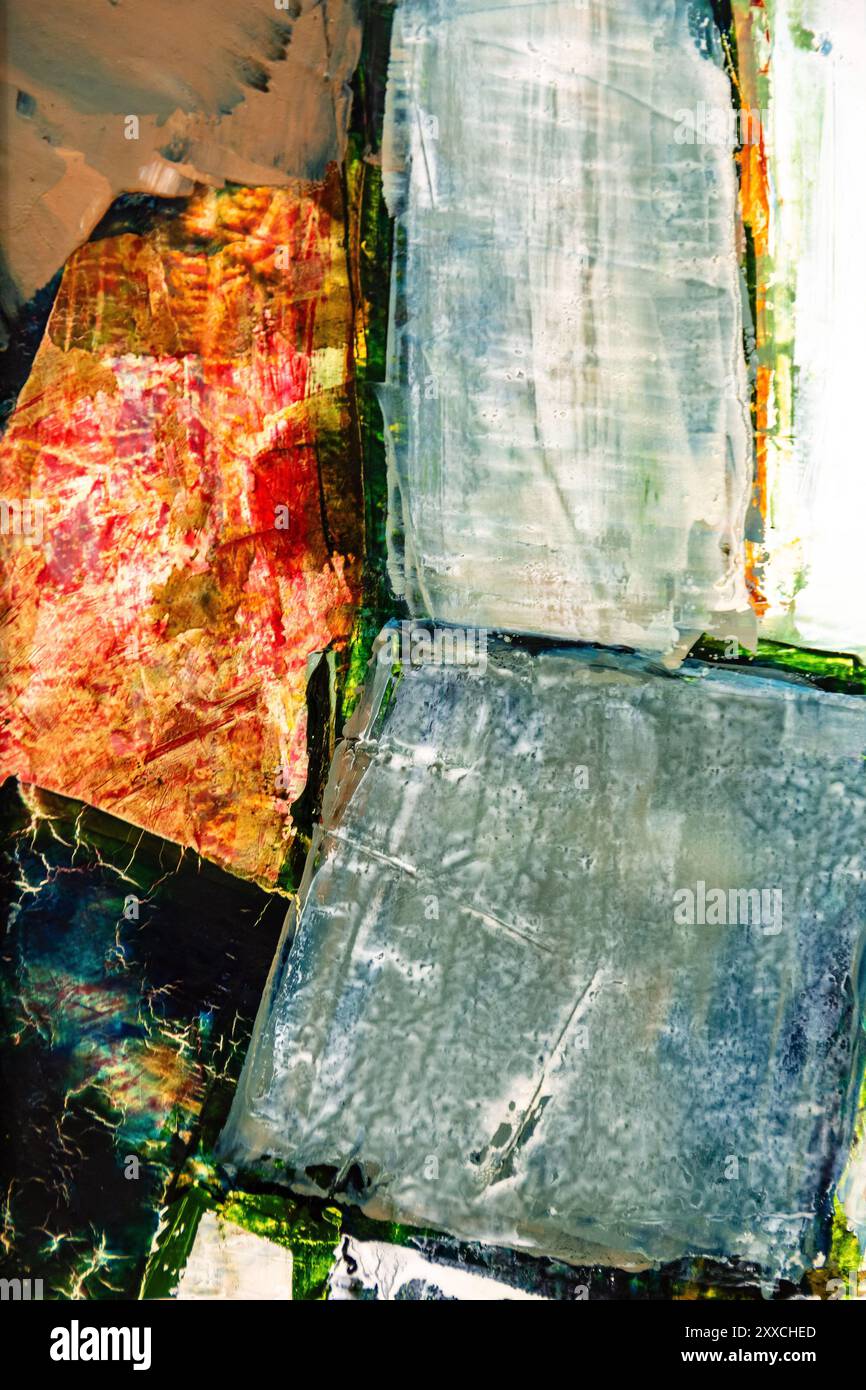 Painted canvas fragment, abstract art painting detail texture ...