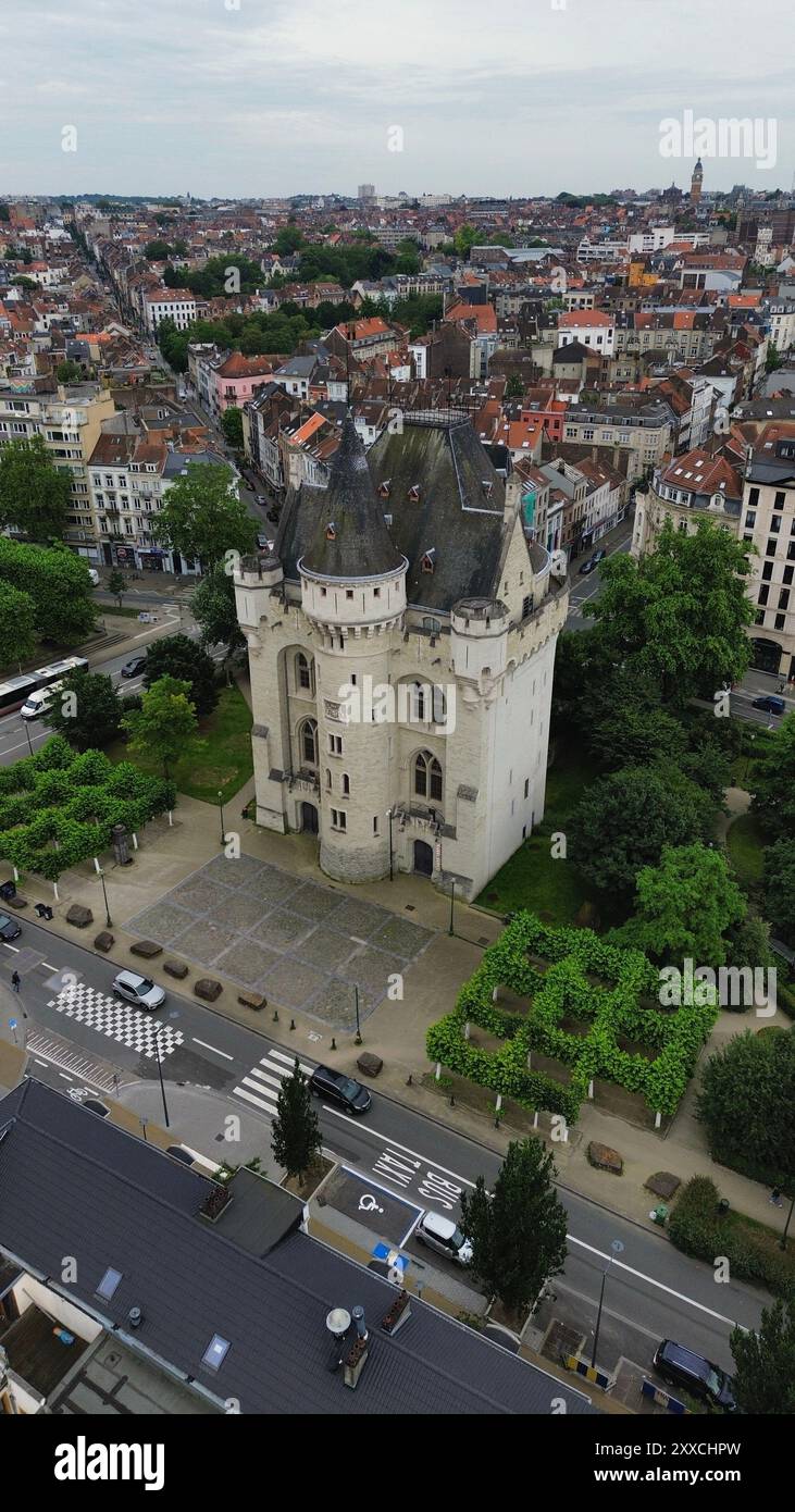 drone photo Hal Gate Brussels Belgium europe Stock Photo - Alamy