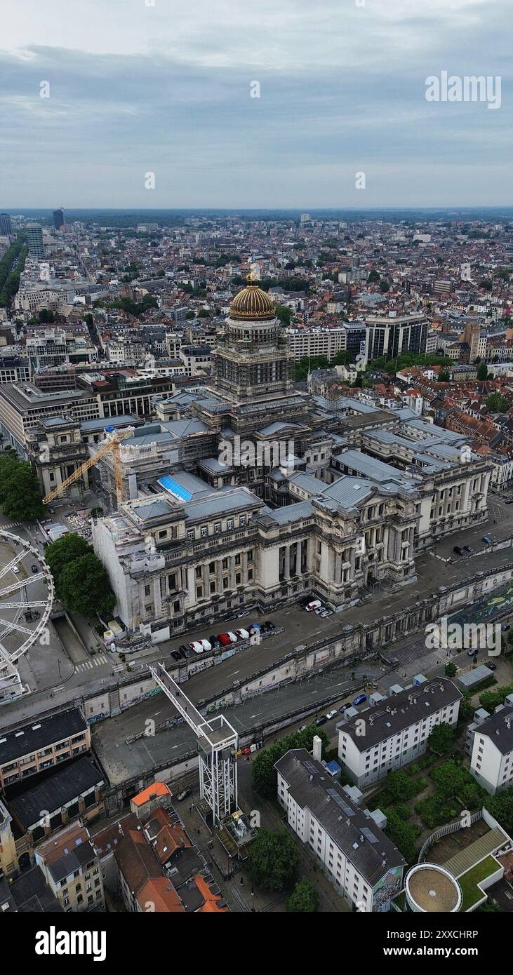 drone photo Palace of Justice Brussels belgium europe Stock Photo - Alamy