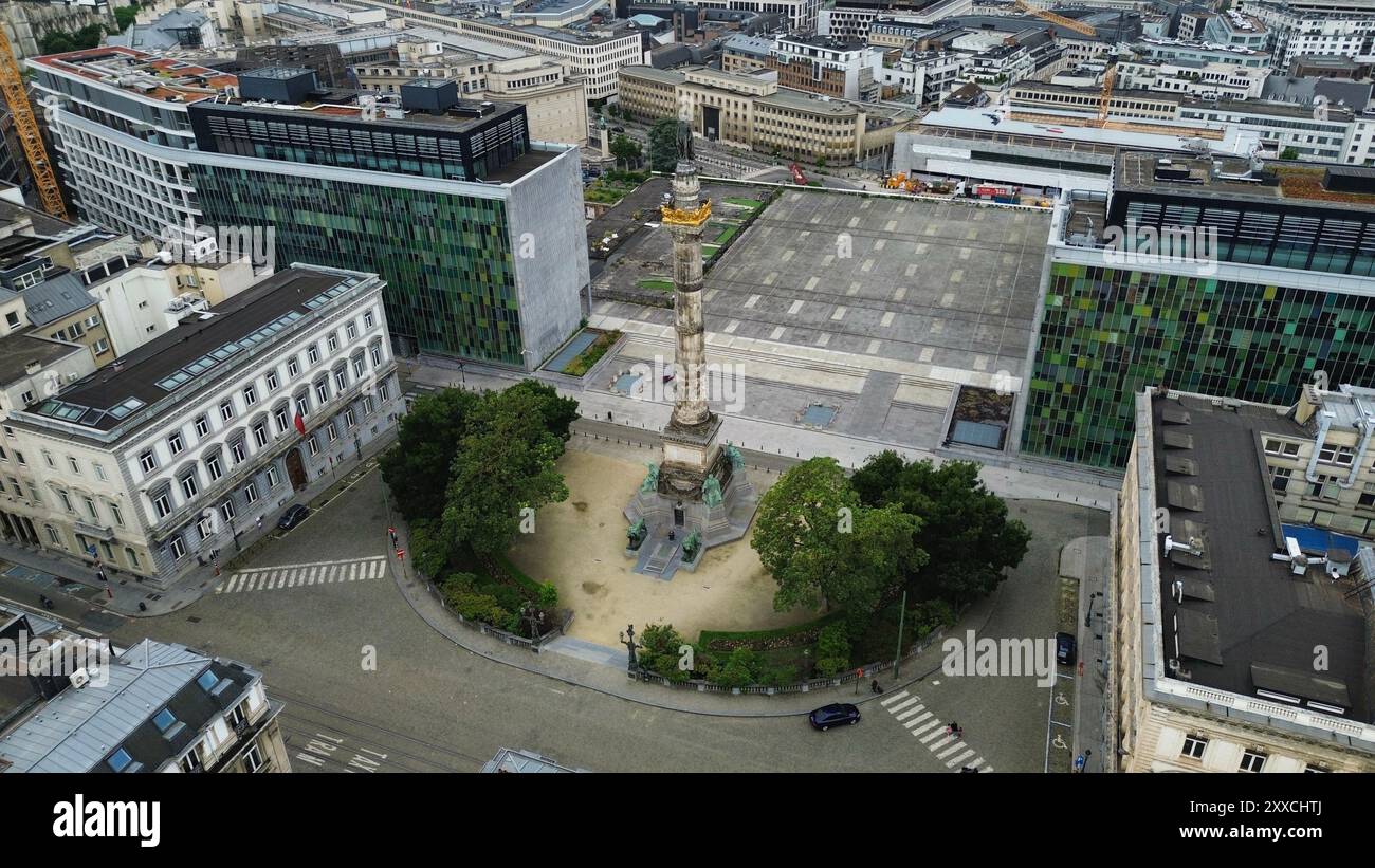 drone photo Congress column Brussels Belgium europe Stock Photo - Alamy