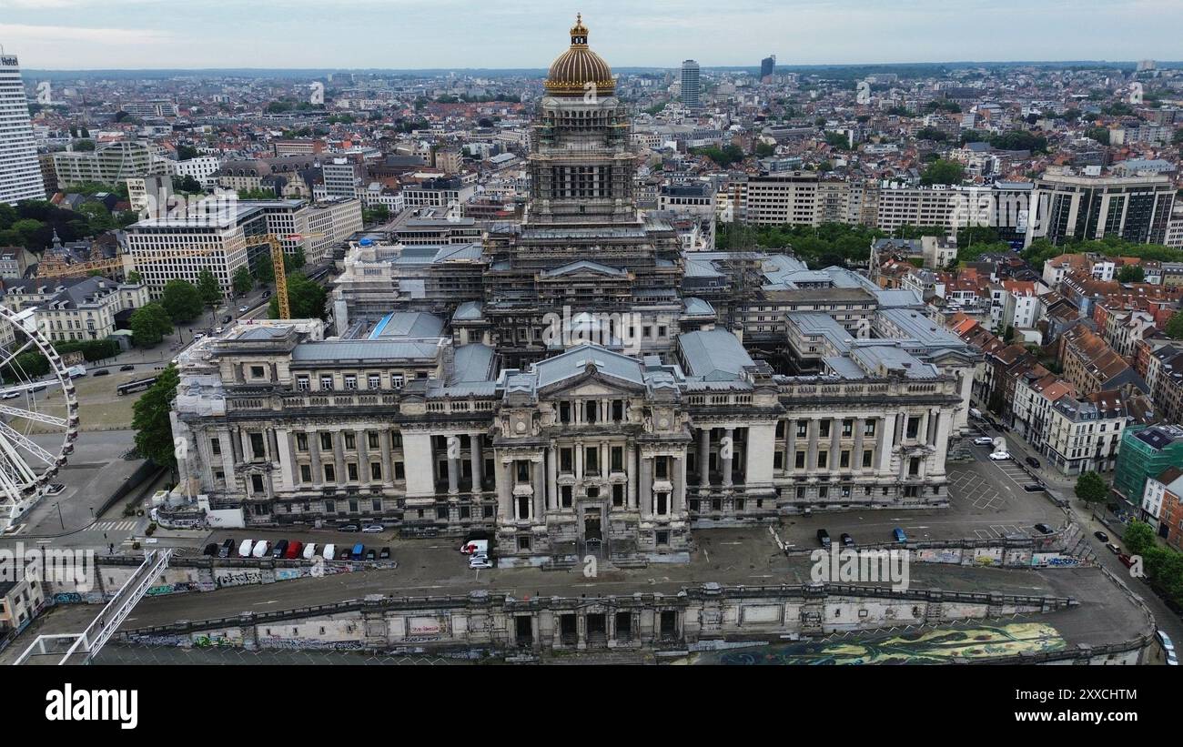 drone photo Palace of Justice Brussels Belgium europe Stock Photo - Alamy