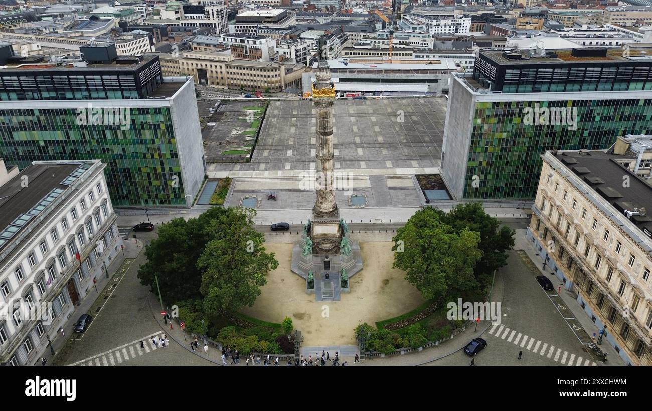 drone photo Congress column Brussels Belgium europe Stock Photo - Alamy