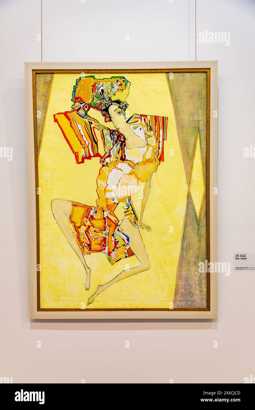 Tbilisi, Georgia - 14 AUG, 2024: Artworks by Georgian artists displayed ...