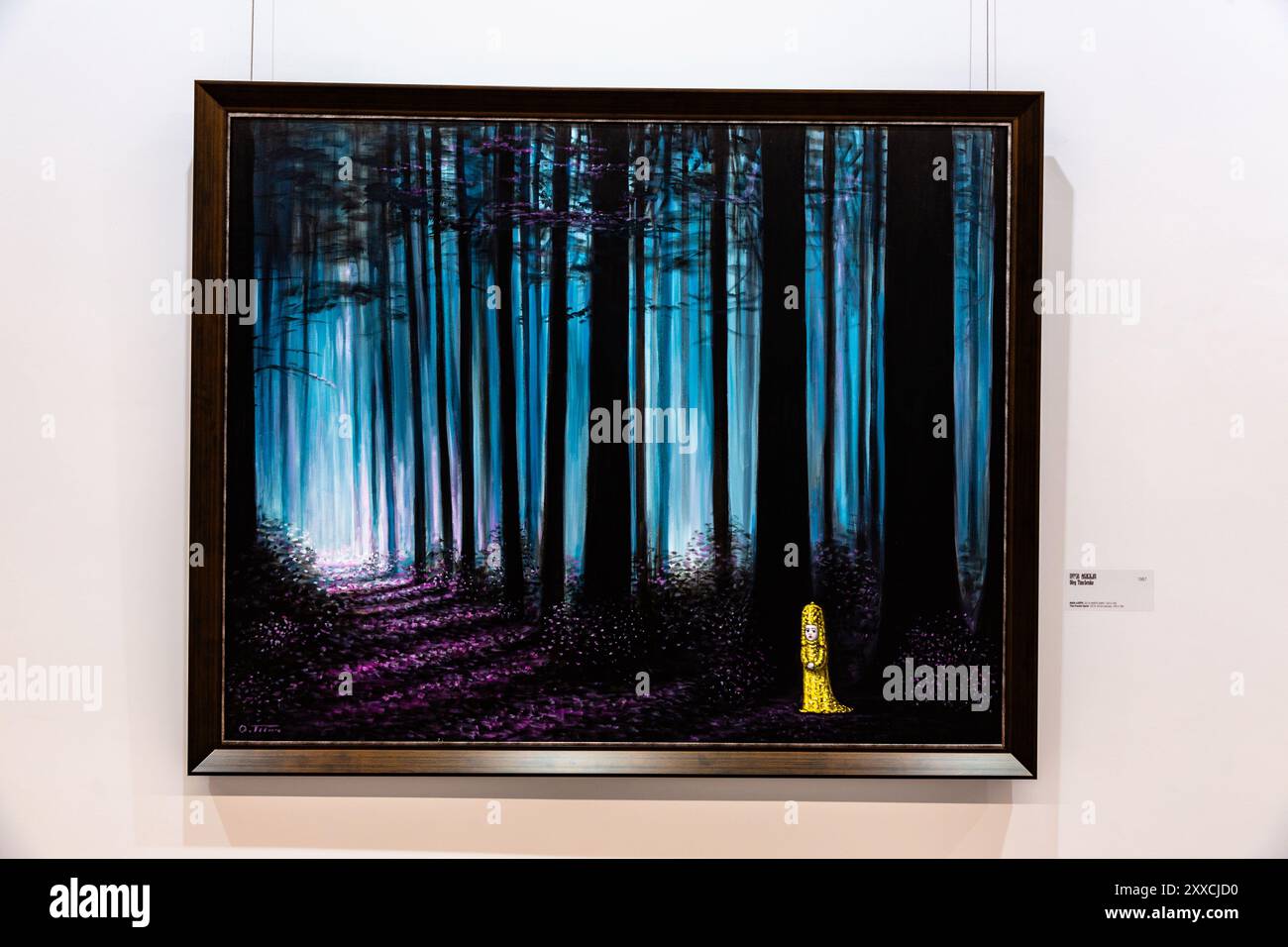 Tbilisi, Georgia - 14 AUG, 2024: Artworks by Georgian artists displayed ...