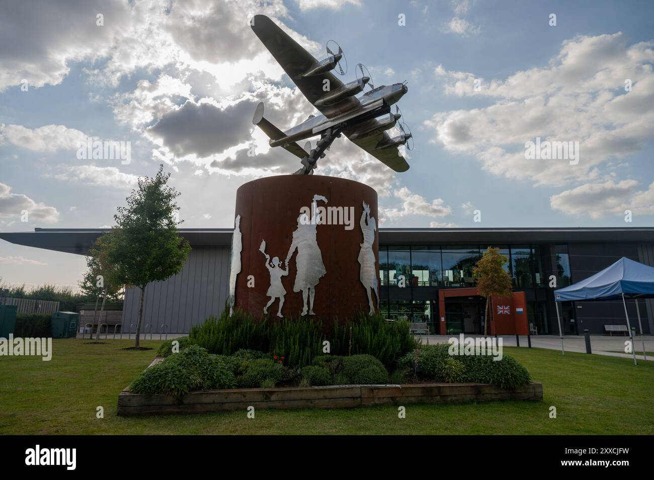 Lancaster bomber statue infant of the International Bomber Command ...