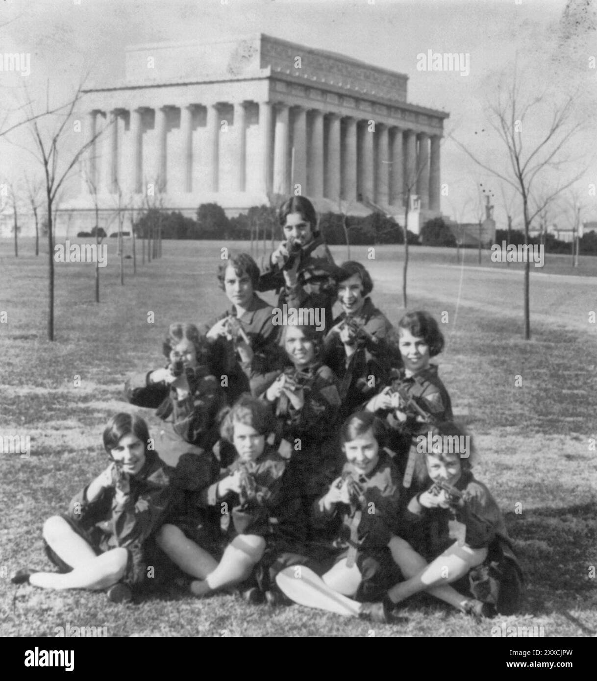 George Washington University Girls Rifle Team - Ten girls posed with ...