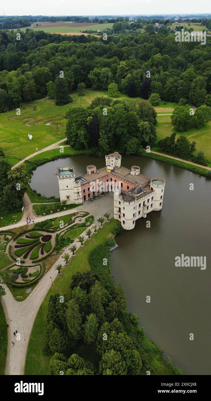 drone photo Bouchout castle Belgium europe Stock Photo - Alamy