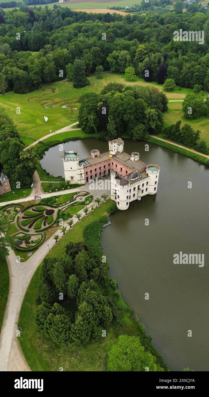 drone photo Bouchout castle Belgium europe Stock Photo - Alamy