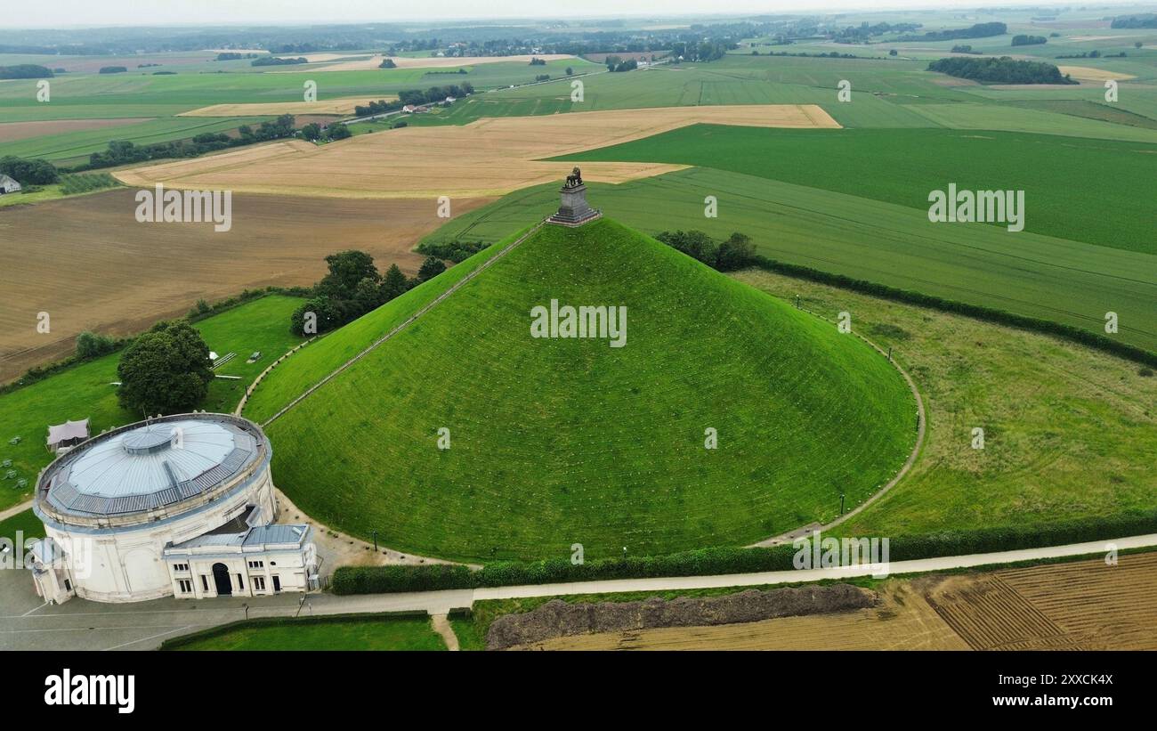 drone photo Waterloo battlefield Belgium europe Stock Photo - Alamy