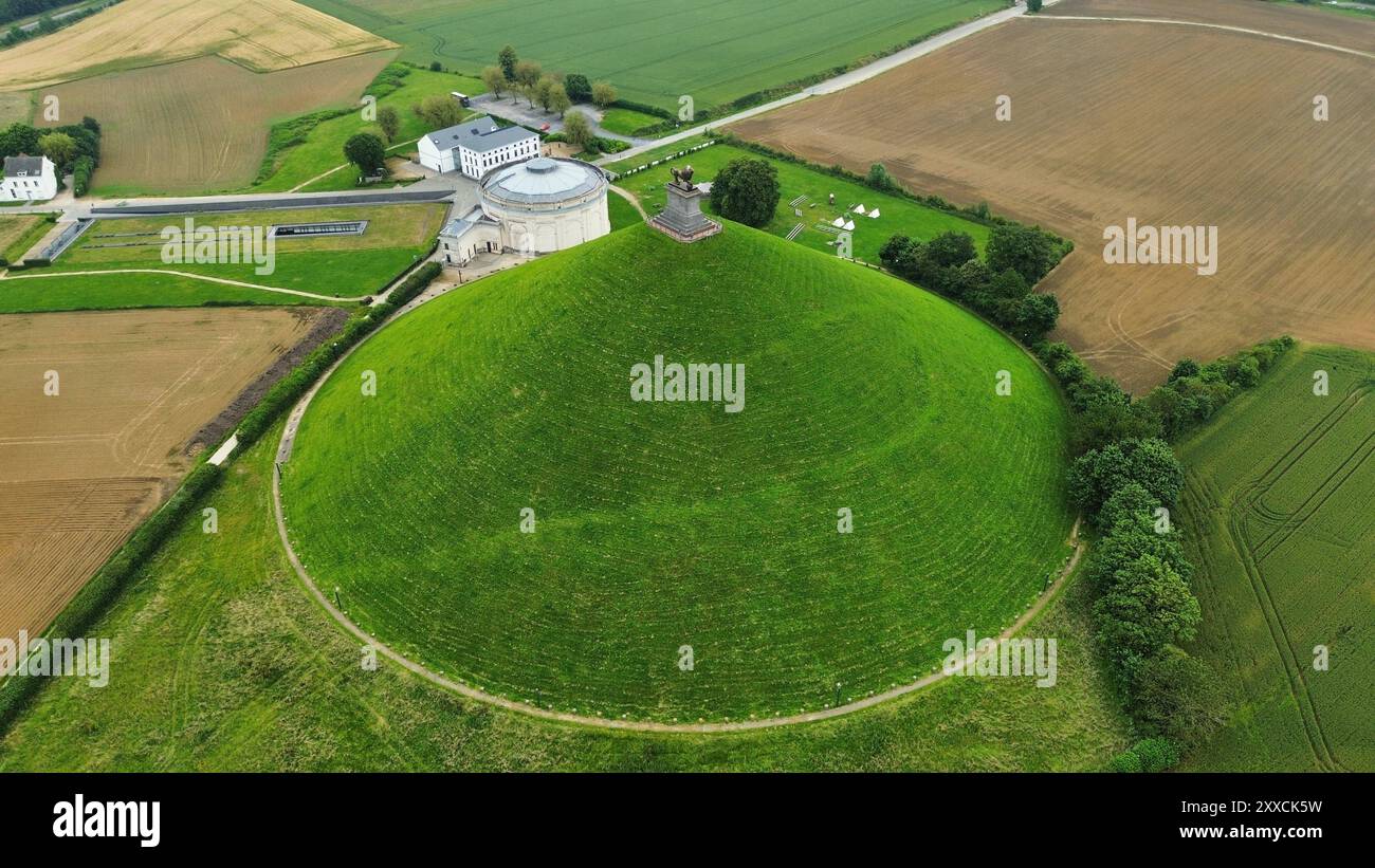 drone photo Waterloo battlefield Belgium europe Stock Photo - Alamy