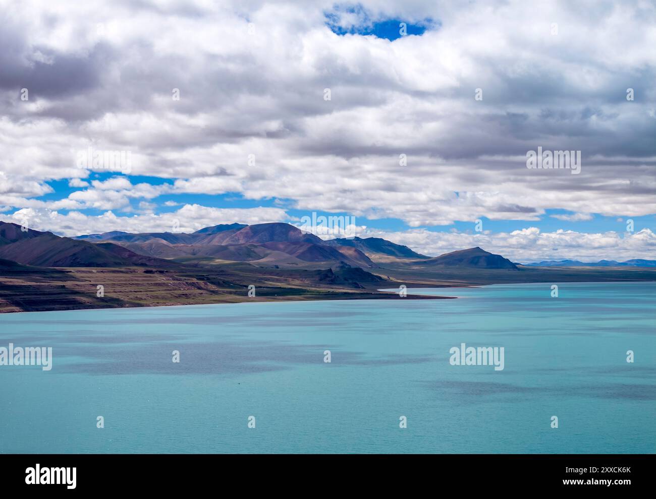NAGQU, CHINA - AUGUST 23, 2024 - Aerial photo shows the landscape of ...
