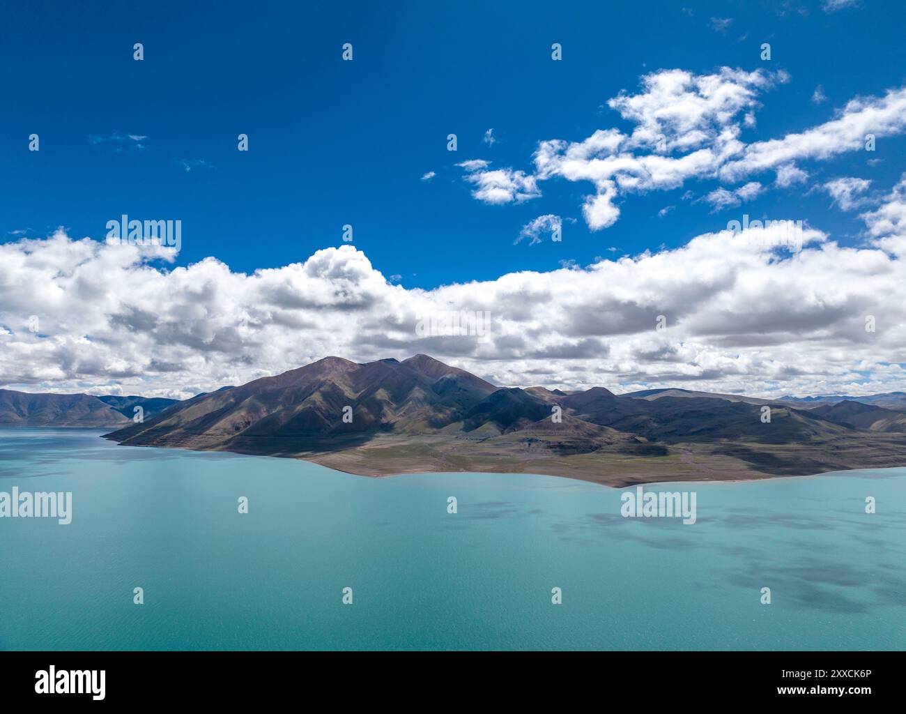 NAGQU, CHINA - AUGUST 23, 2024 - Aerial photo shows the landscape of ...