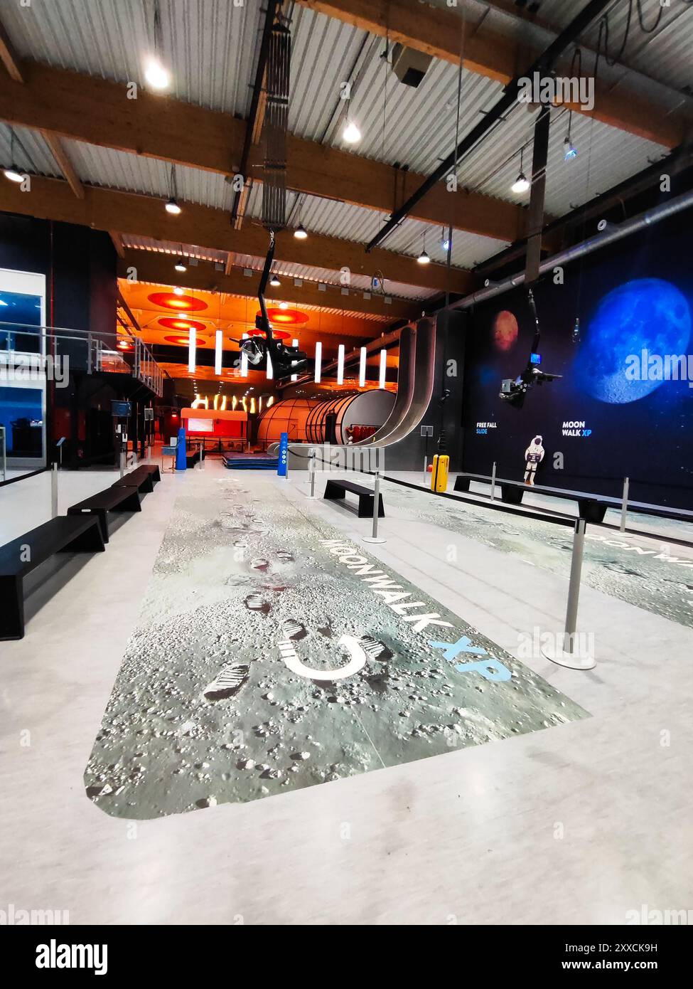 Euro Space Center, Belgium - April 25 2024: Moonwalk Simulation ...