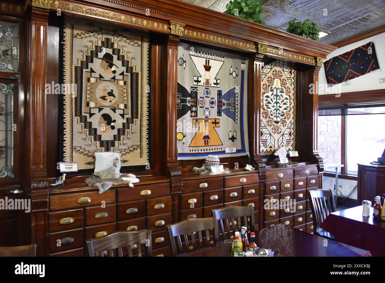 Cameron AZ U.S.A. 8/12/2024. A Swayback suspension bridge was erected ...