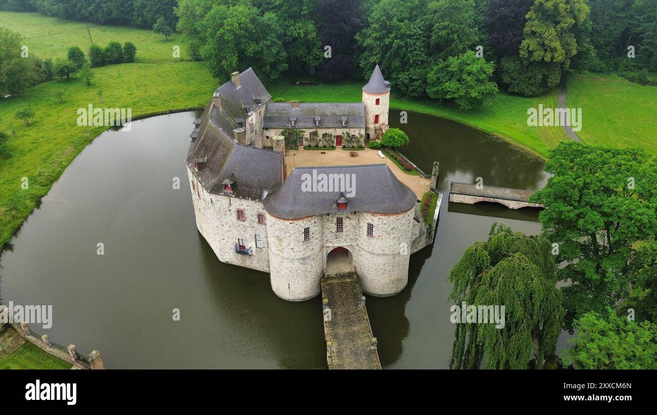 drone photo Potelle castle France europe Stock Photo - Alamy