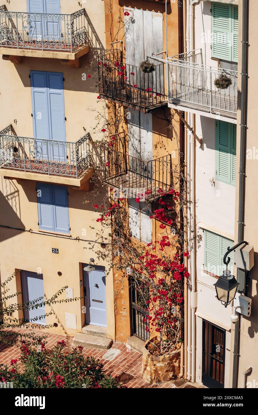 Cannes, France - August 1, 2024: Old town in Cannes, on the French ...