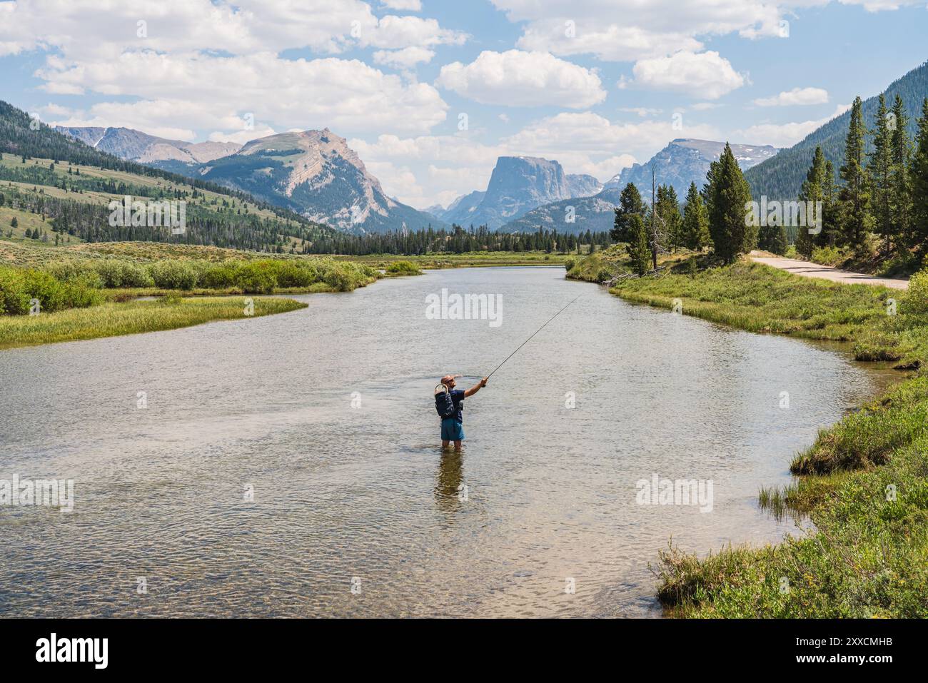Mountain Fly Fishing Stock Photo - Alamy