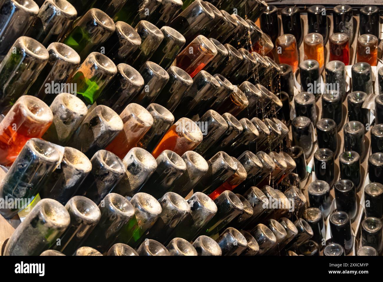 Visit of old champagne caves in grand cru wine producer small village ...