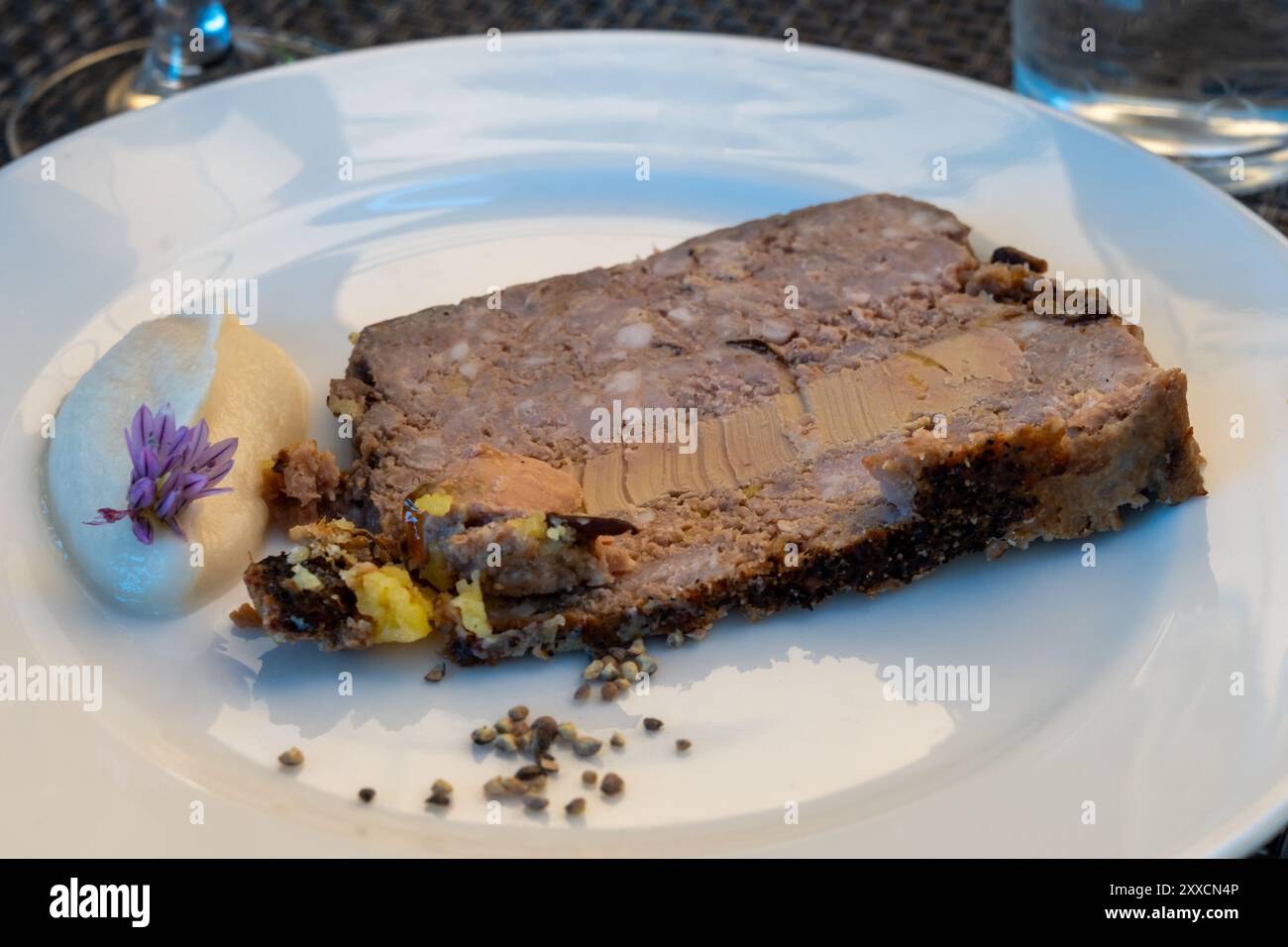 Terrine foie gras fat liver specialty food product made of liver of a ...