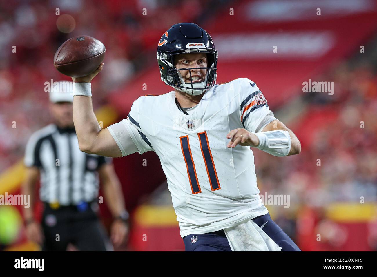 August 22, 2024: Chicago Bears quarterback Brett Rypien (11) during a ...