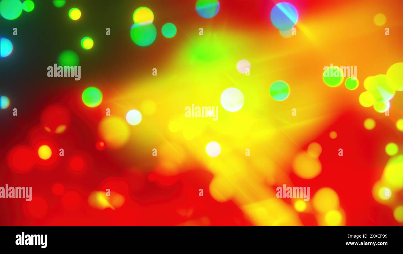 Kaleidoscope of colors made of particles and light. Computer generated ...