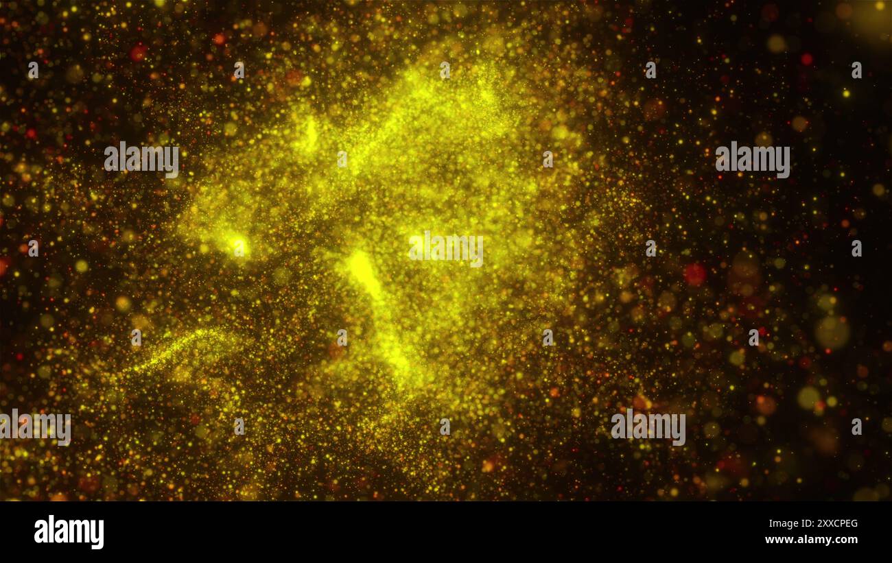 Gold dust particles. Computer generated 3d render Stock Photo - Alamy
