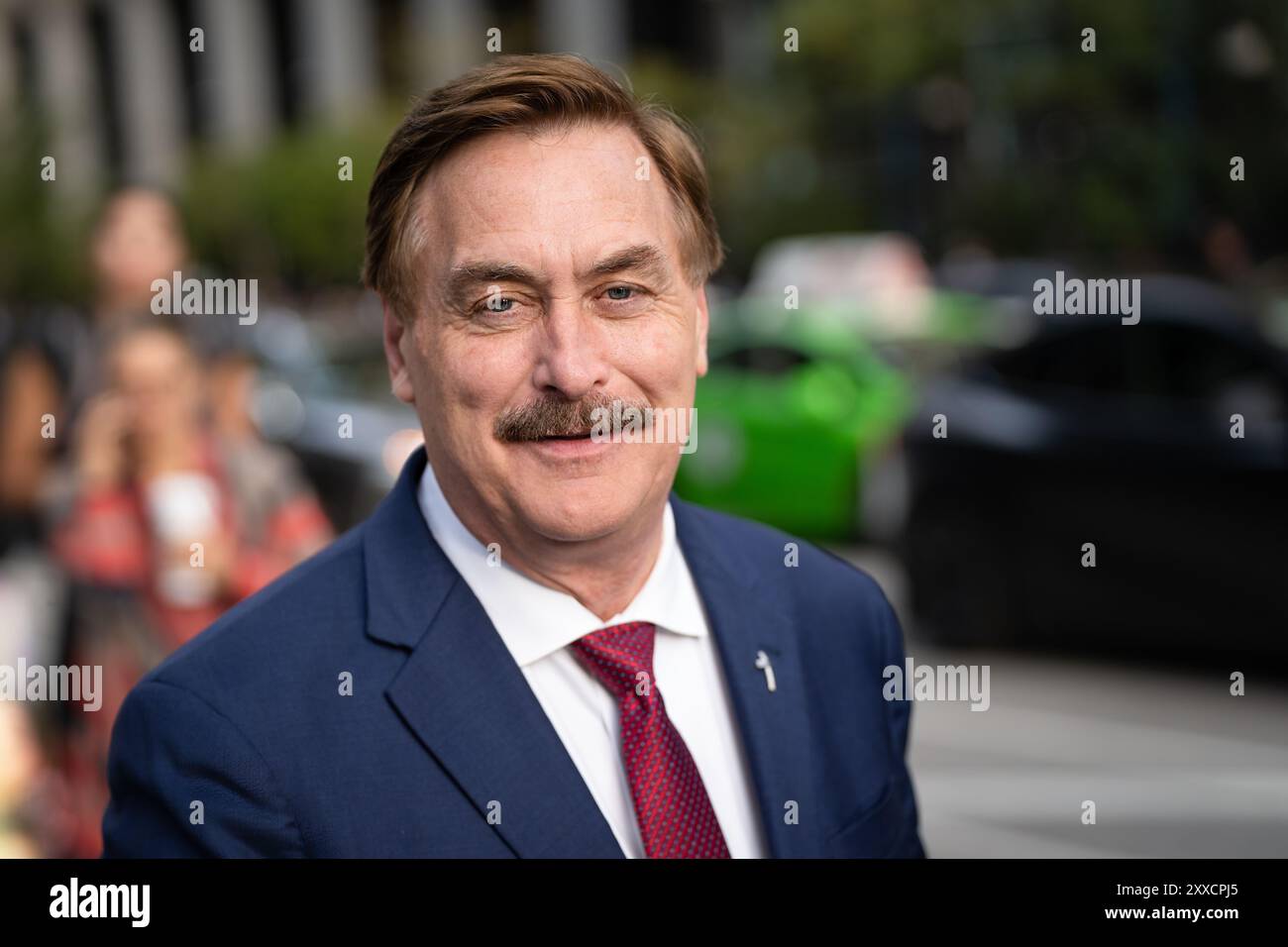 Mike Lindell Aka The Mypillow Guy Outside The Israeli Consulate In Chicago Before A Pro