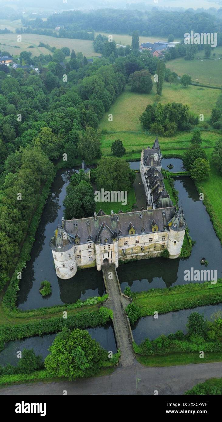 drone photo Fallais castle Belgium europe Stock Photo - Alamy