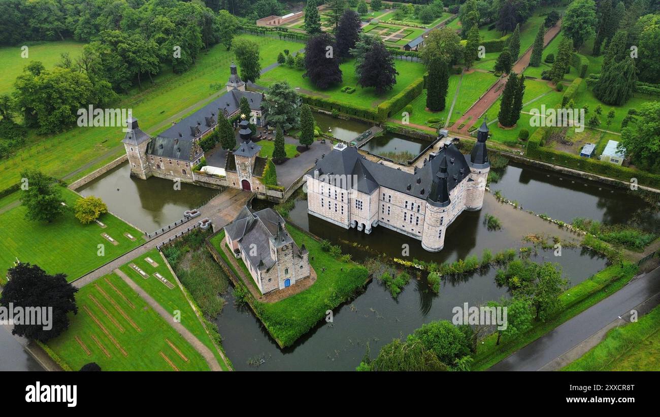 drone photo Jehay castle Belgium europe Stock Photo - Alamy