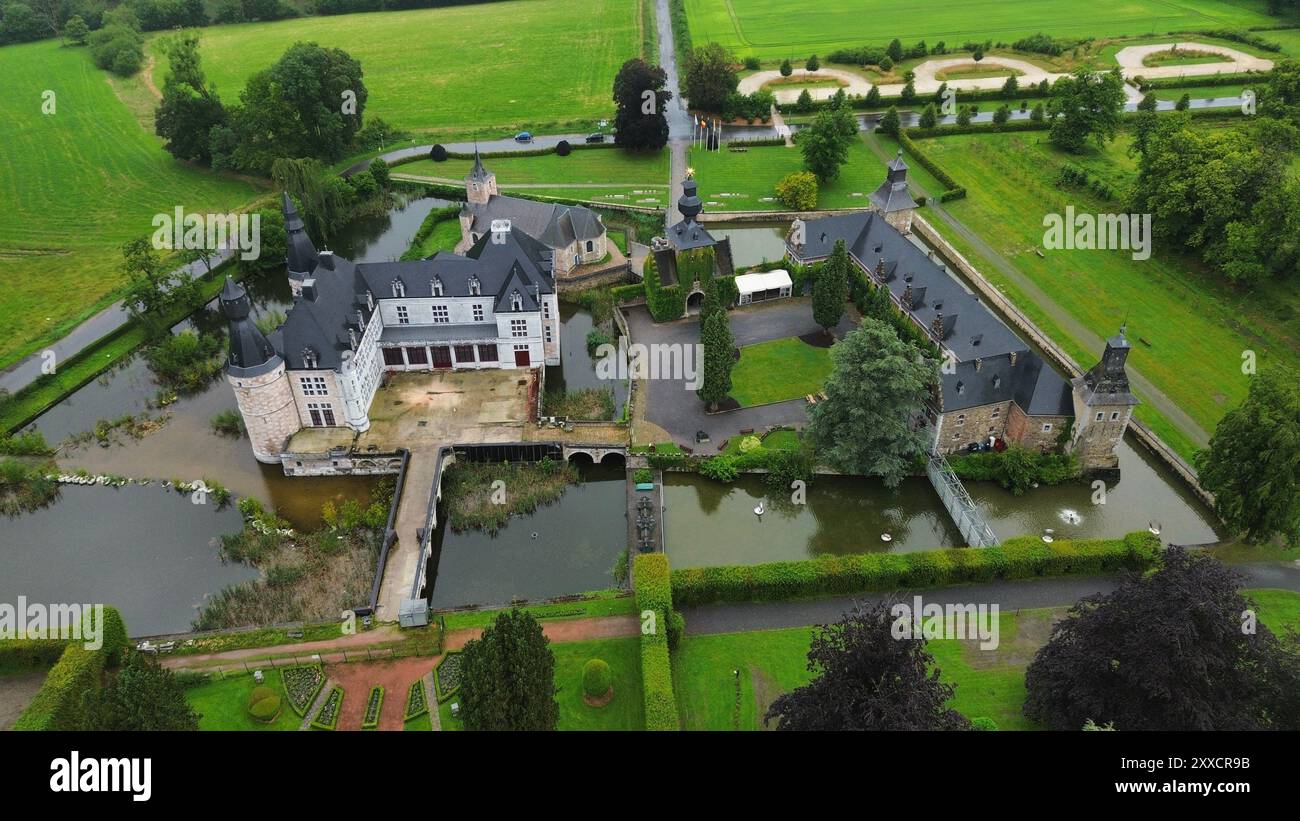 drone photo Jehay castle Belgium europe Stock Photo - Alamy