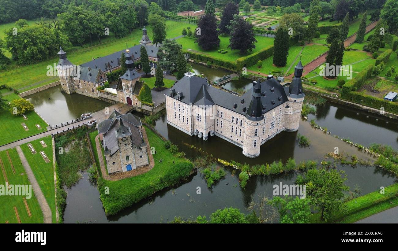 drone photo Jehay castle Belgium europe Stock Photo - Alamy