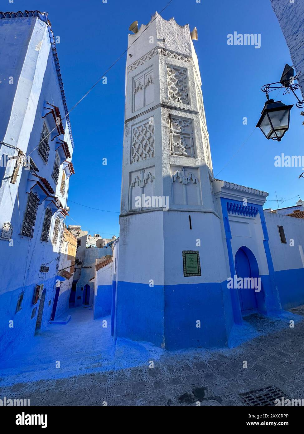 The White Mosque of the Souk of Chefchaouen, Morocco Stock Photo - Alamy