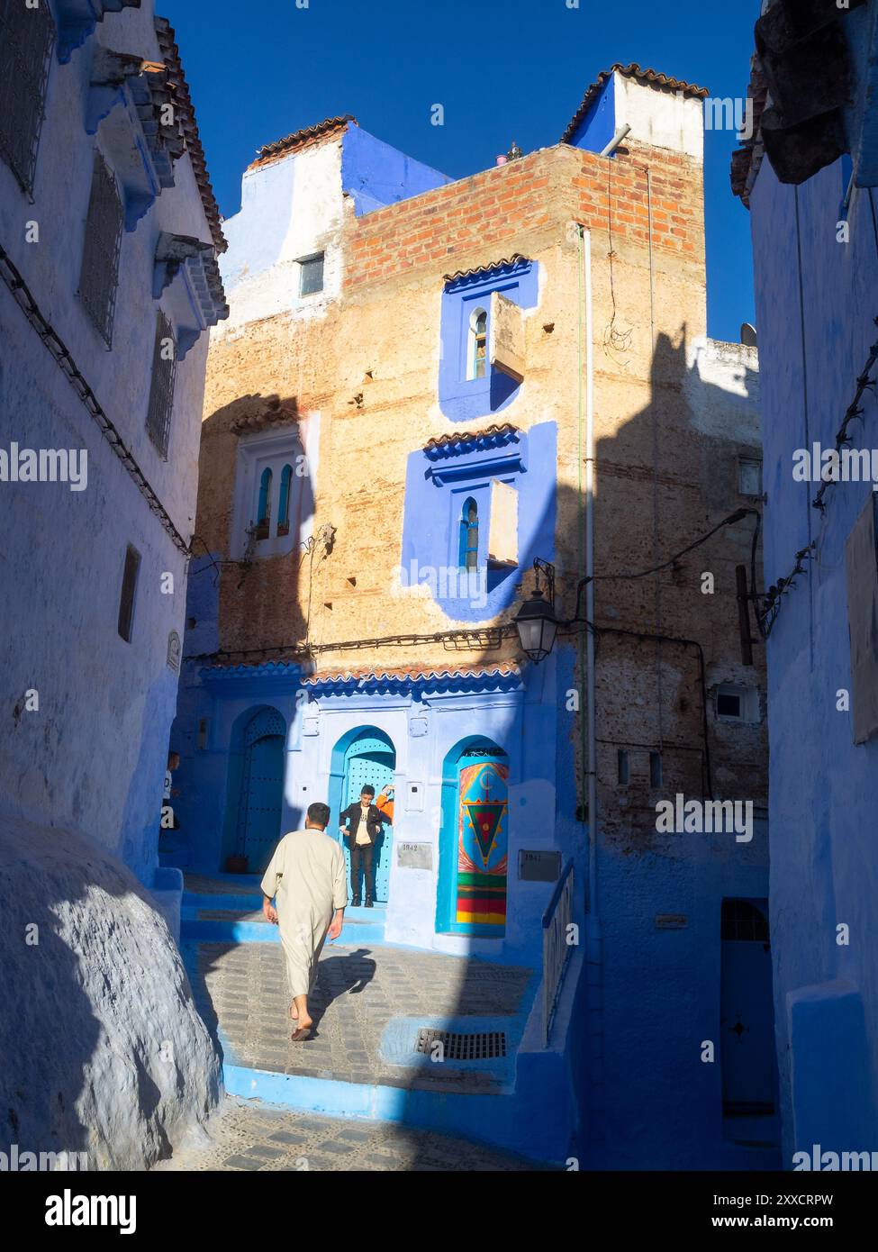 Chefchaouen street, Morocco Stock Photo - Alamy