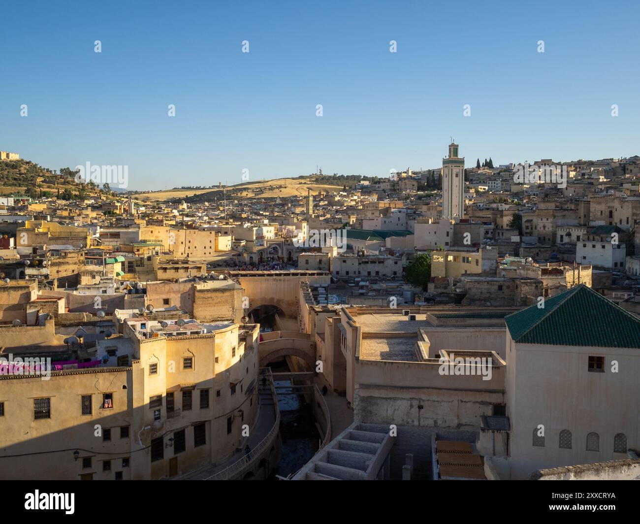 Fez medina rooftop terraces hi-res stock photography and images - Alamy