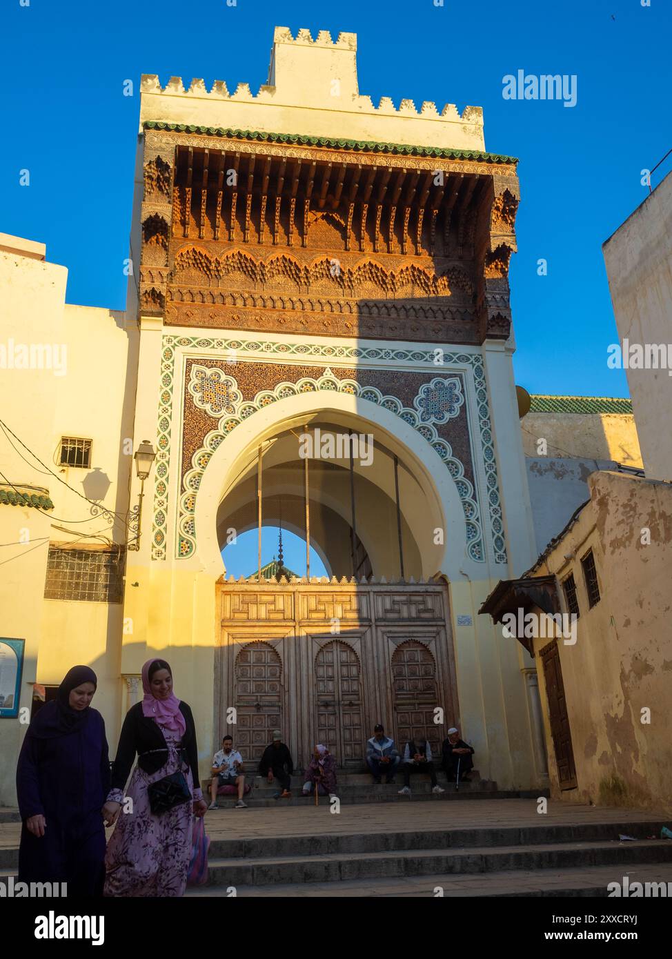 Portal of the Mosque of the Andalusians, Morcocco Stock Photo - Alamy