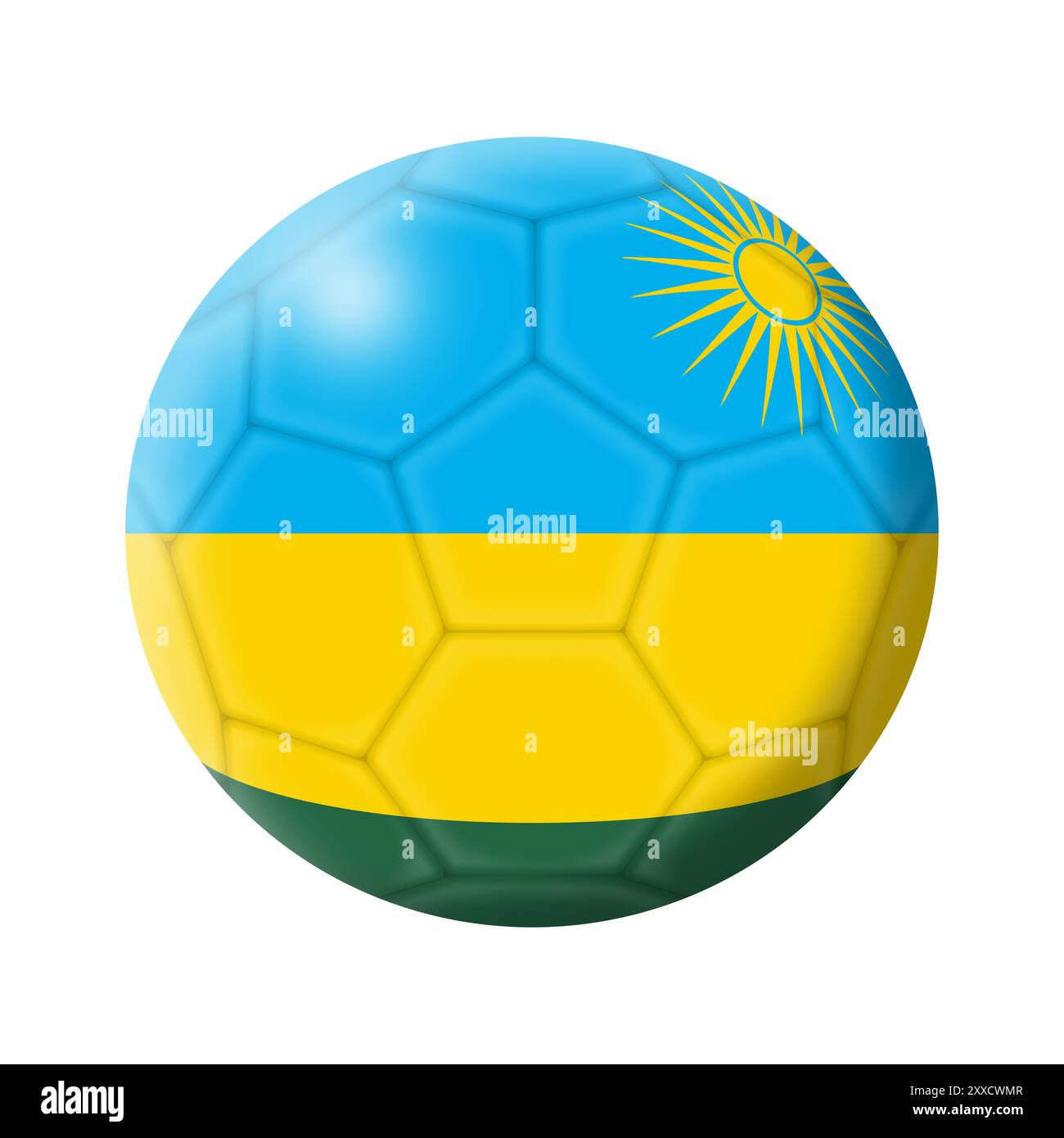 Rwanda soccer ball football illustration Stock Photo - Alamy