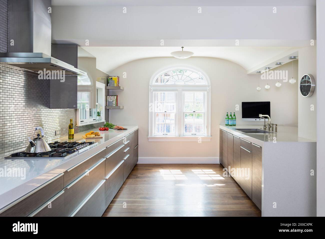 Modern remodeled kitchen in older home Stock Photo - Alamy