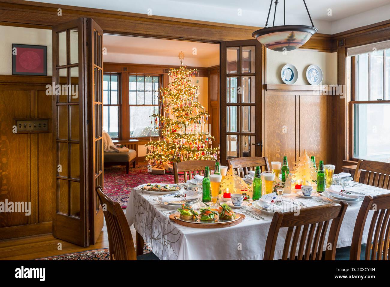 Christmas lunch set up in danish tradition hi-res stock photography and ...