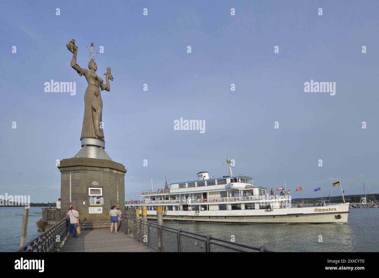 Sculpture Imperia by Peter Lenk 1993, entrance, passenger ship ...
