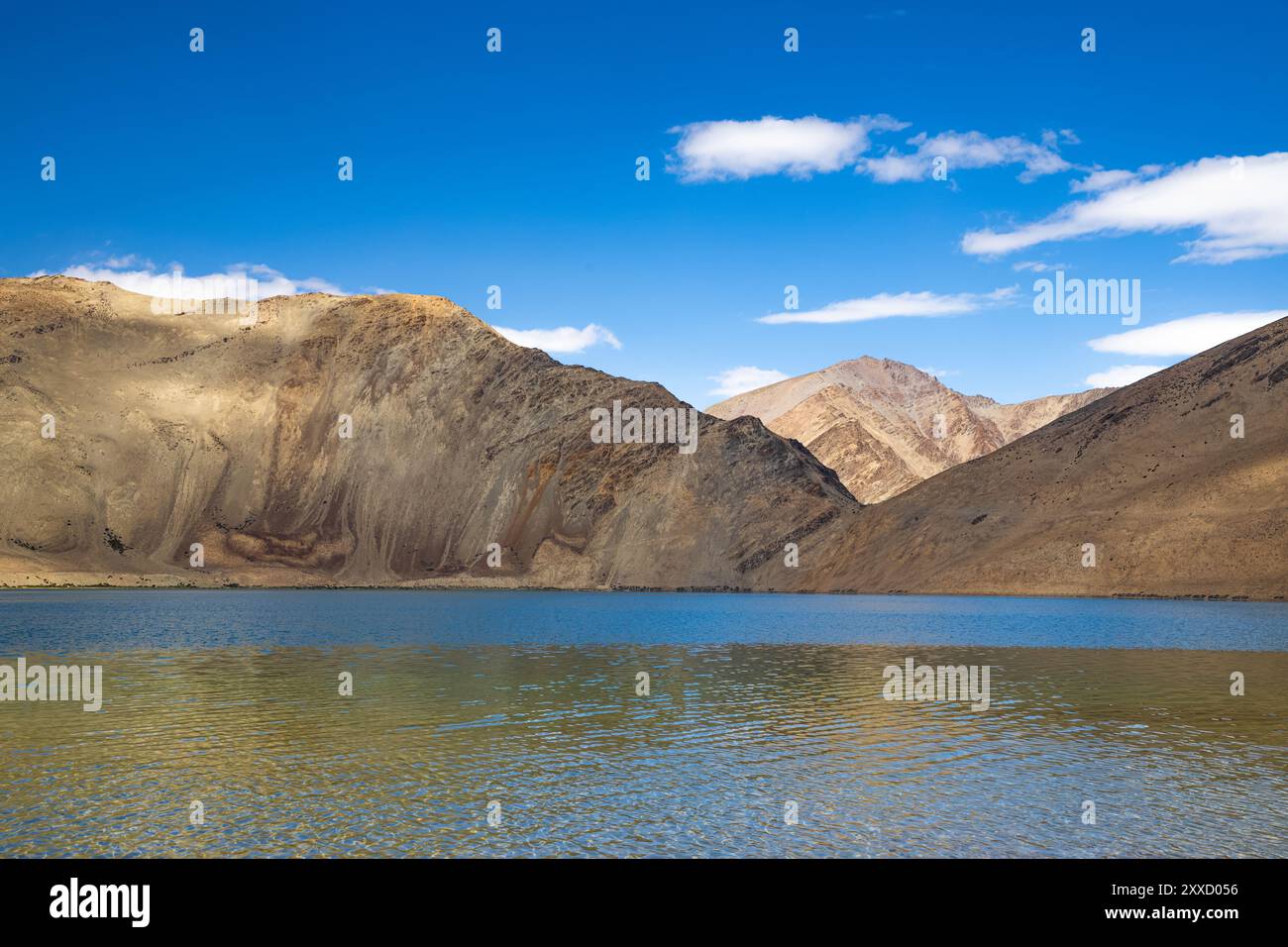 A beautiful landscape of a high-altitude lake at Ladakh, India called ...